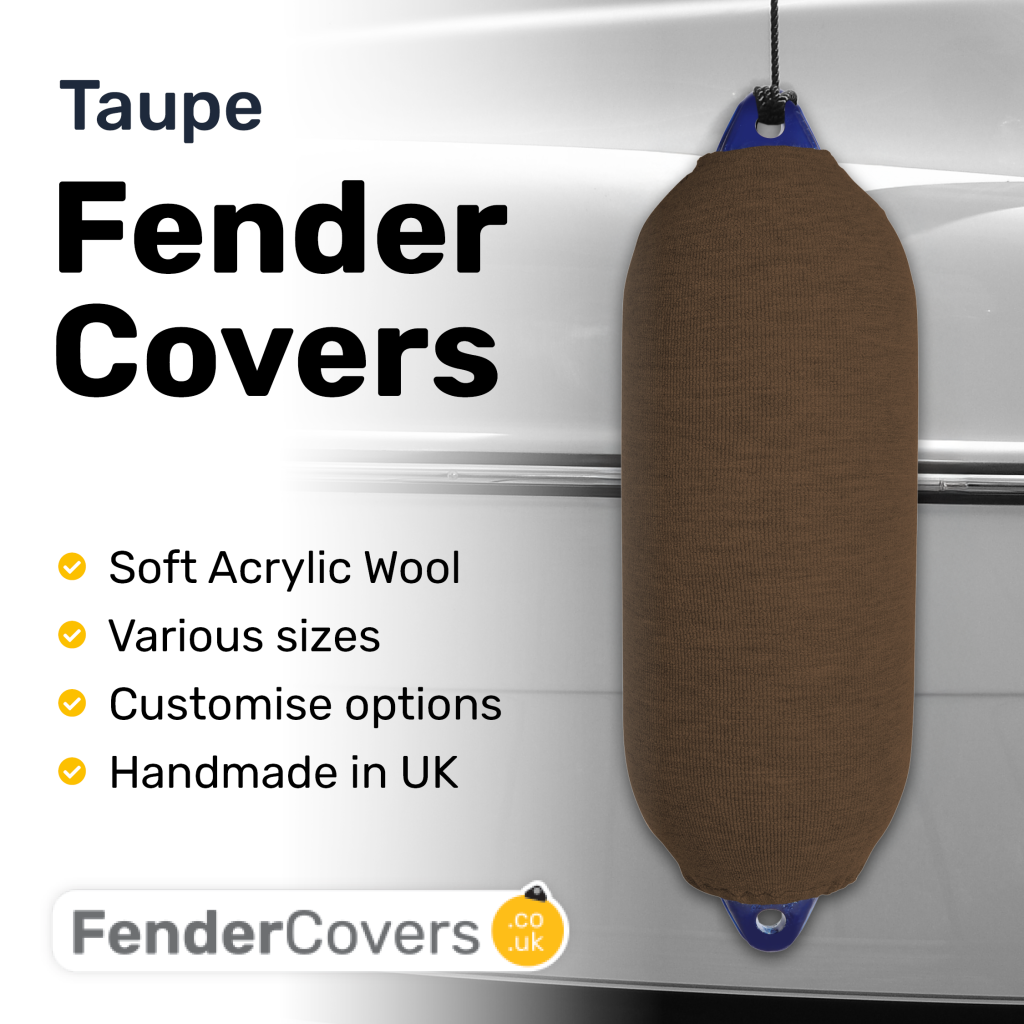 Taupe Fender Covers - Custom Boat Fender Covers | Made in UK